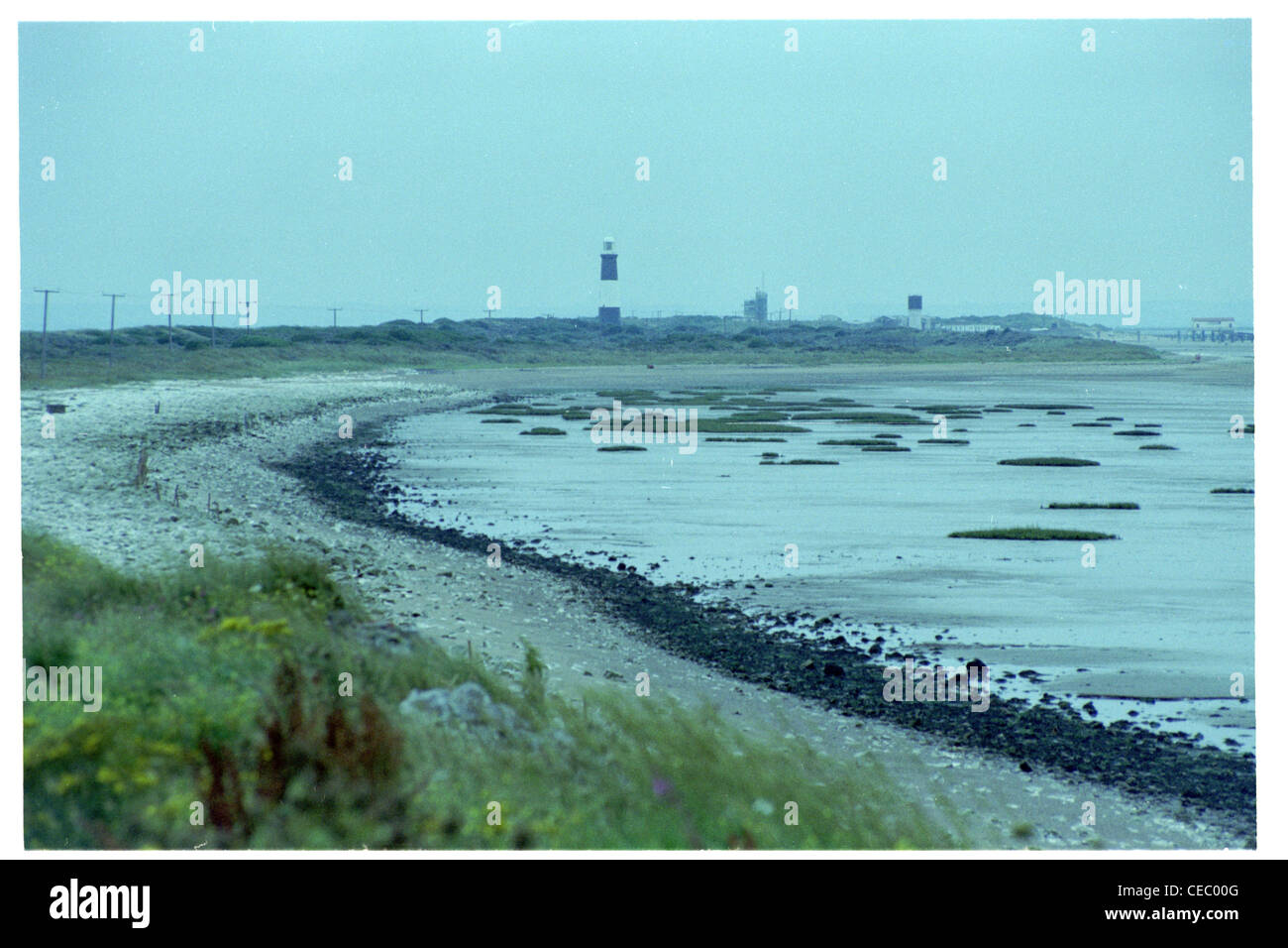 View of the estuary side of spurn point, looking south at the ...