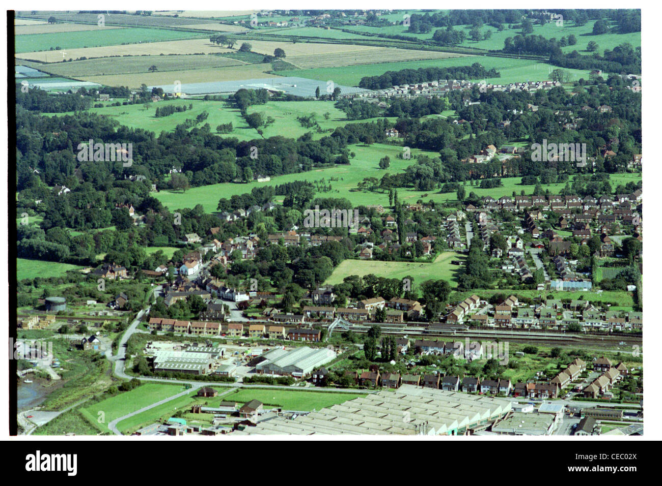 Oblique aerial photograph looking north-east from around 1500ft of ...