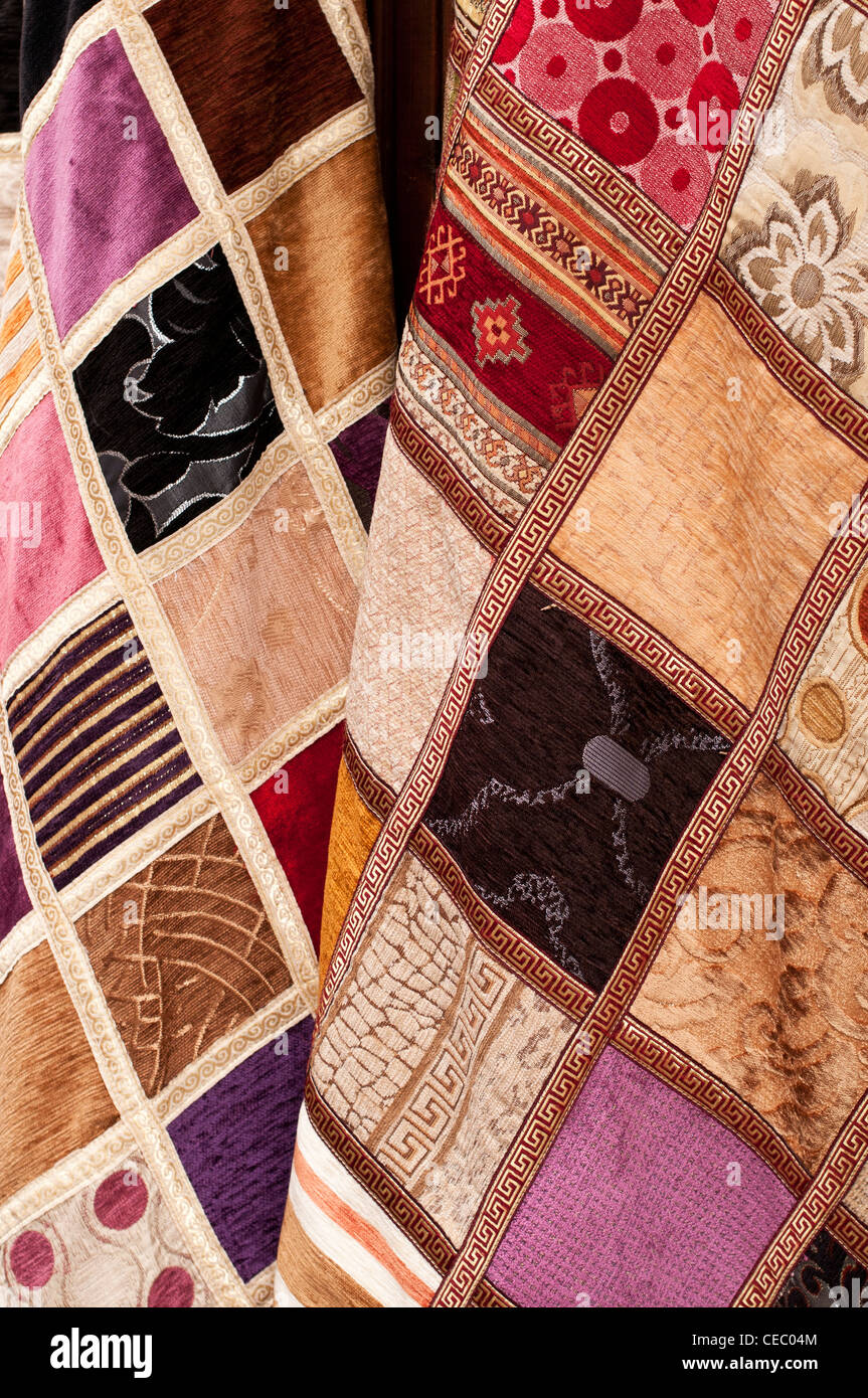 Turkish quilted fabric at Arasta Bazaar, Sultanahmet, Istanbul, Turkey ...