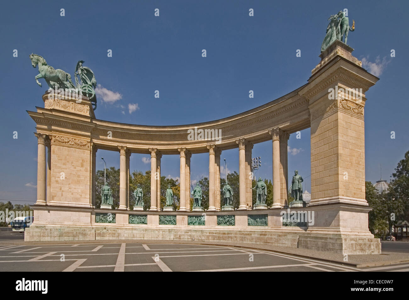 EUROPE, HUNGARY, BUDAPEST, Heroes square (Hosok tere), monument built ...