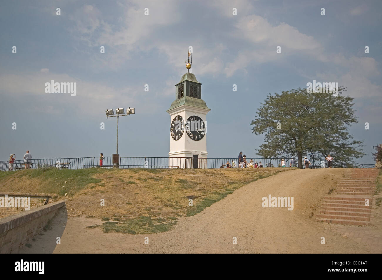 EUROPE, SERBIA, River Danube, Novi Sad, Petrovaradin Citadel (18th C ...
