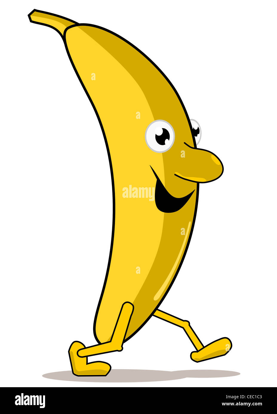 Walking banana isolated on white Stock Photo - Alamy
