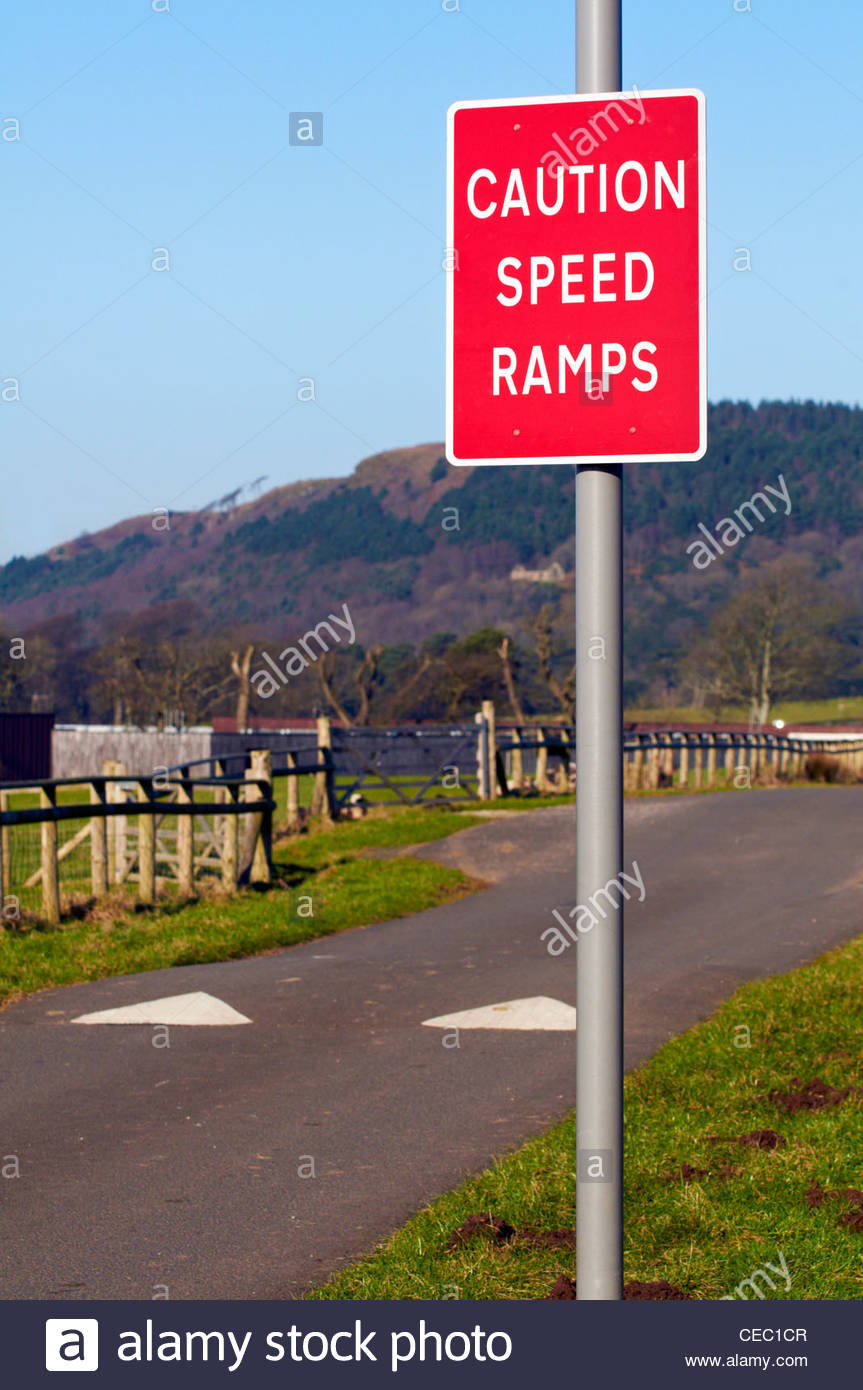 Speed Bump Sign High Resolution Stock Photography and Images - Alamy