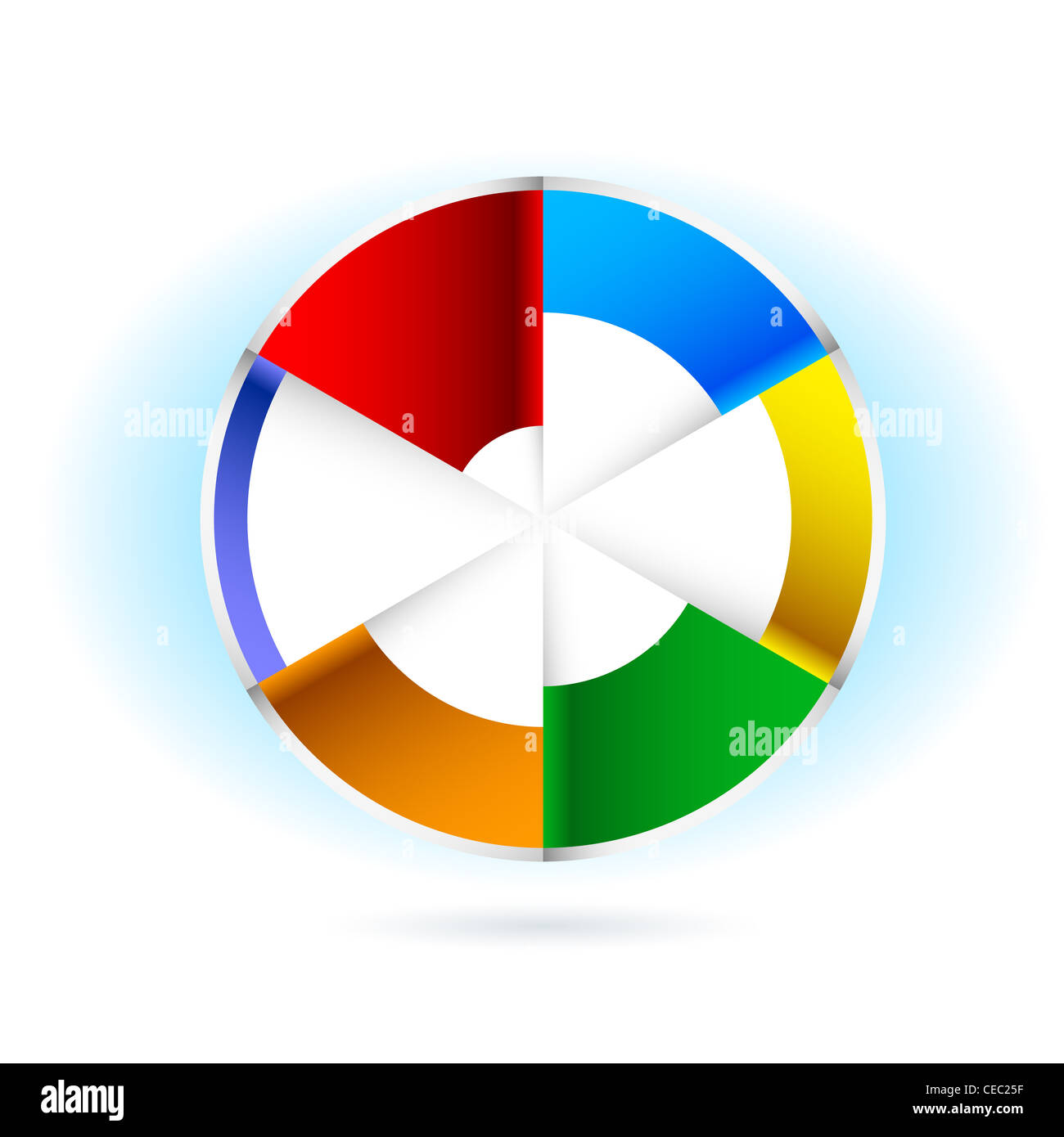 Abstract Pie chart. Illustration for design on white background Stock ...