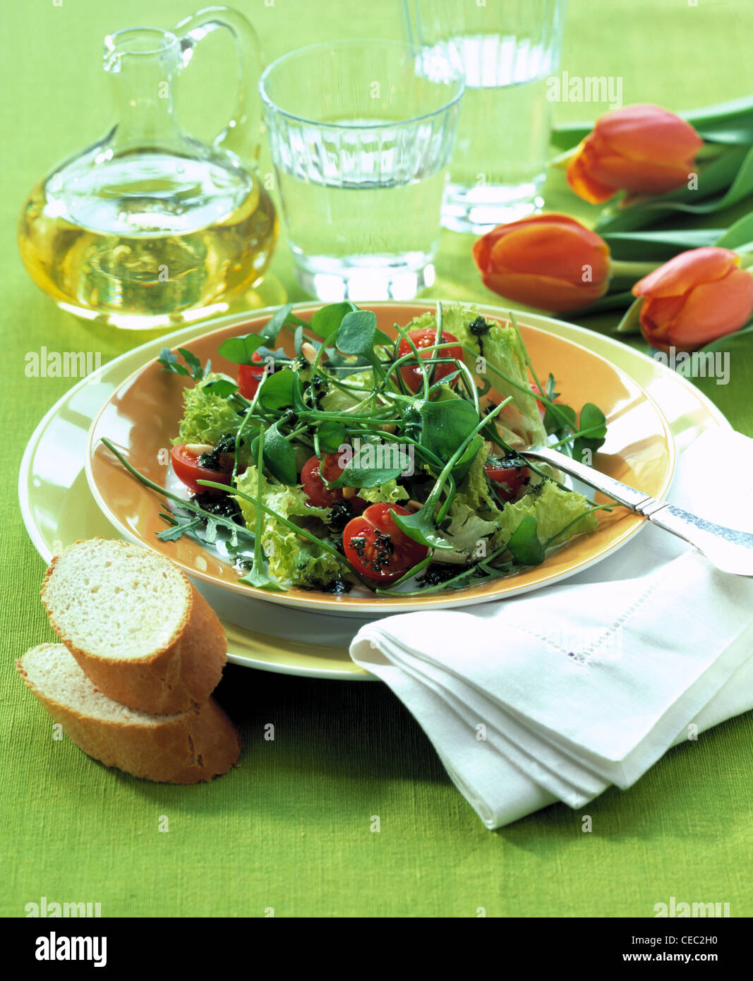 Rocket herb salad Stock Photo - Alamy