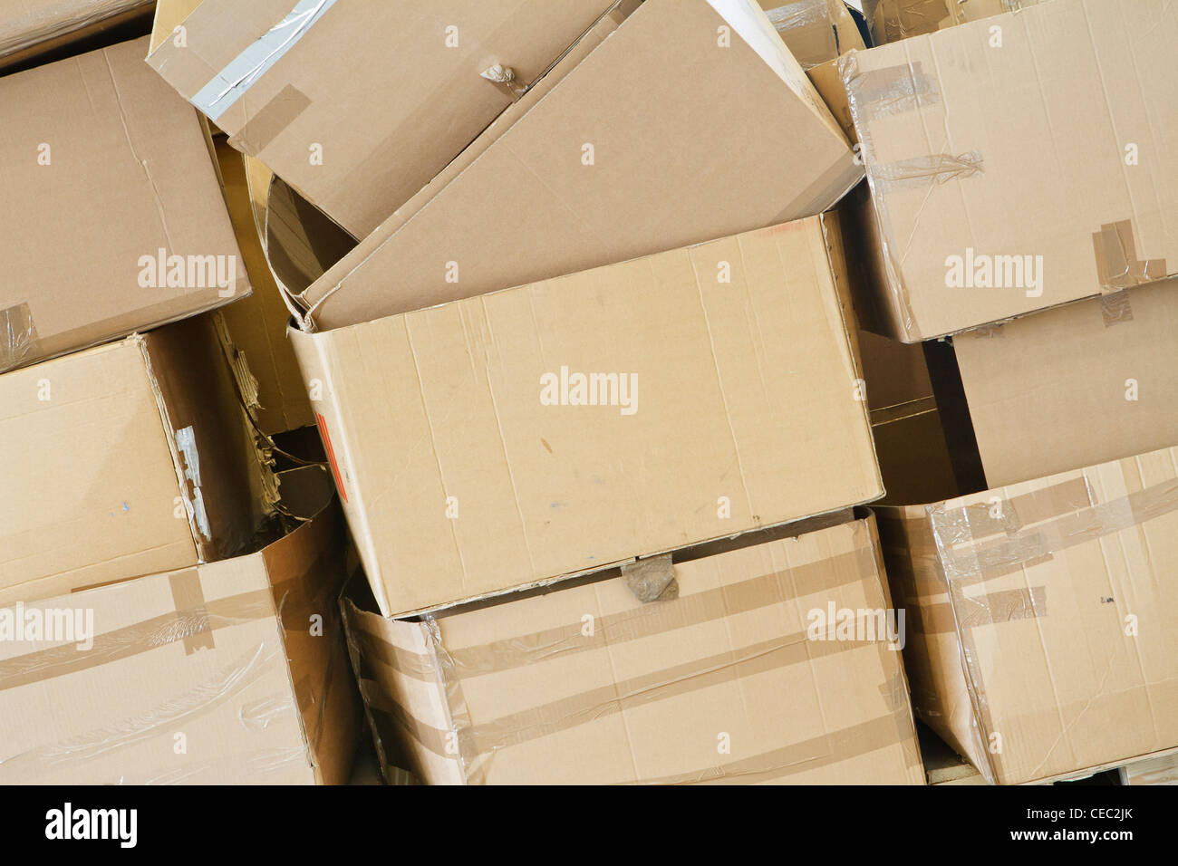 Brown cardboard boxes Stock Photo - Alamy
