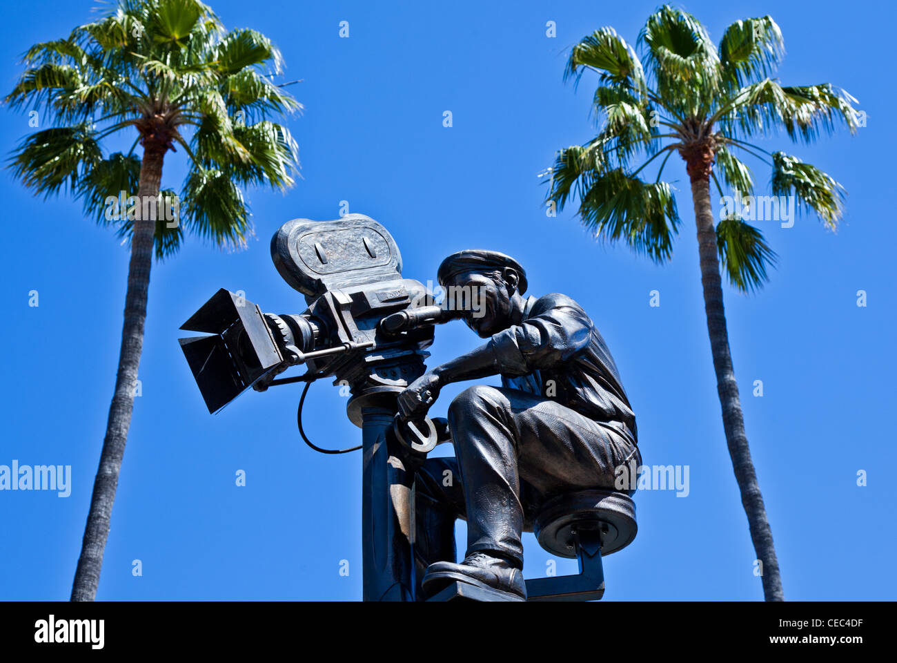 U.S.A., California, Los Angeles, Hollywood, filmmaker statue in the ...