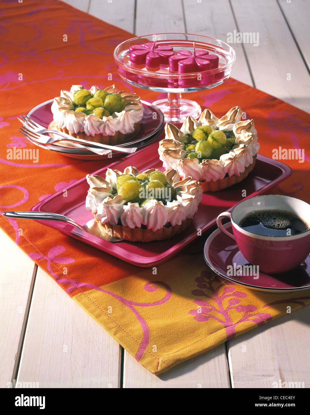 Small gooseberry - meringue cake Stock Photo - Alamy