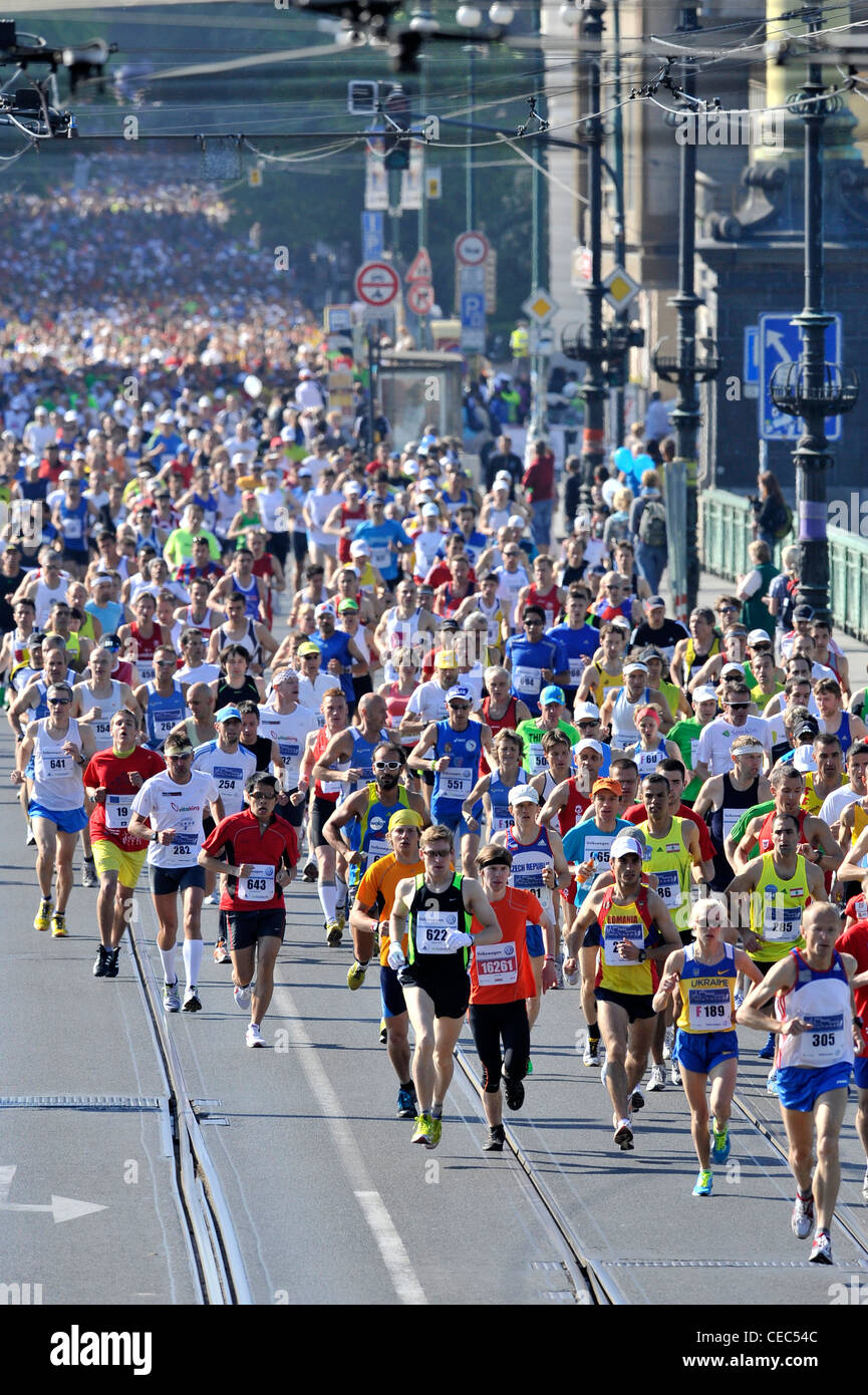 Prague International marathon Stock Photo - Alamy