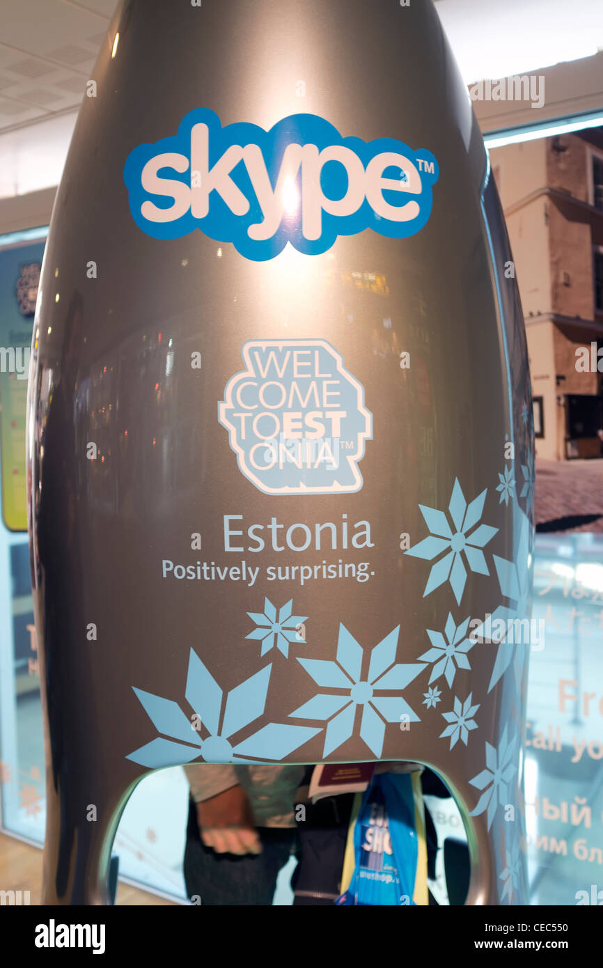 First Skype Airport Station at the Tallinn airport, Estonia Stock Photo ...
