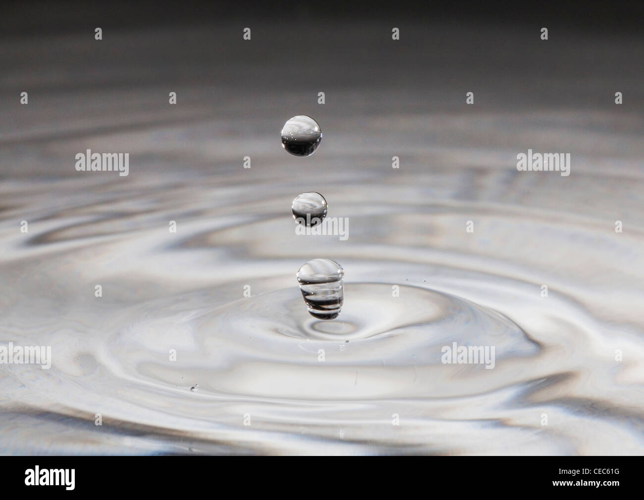 Shapes created by falling water droplets, frozen with high-speed flash ...