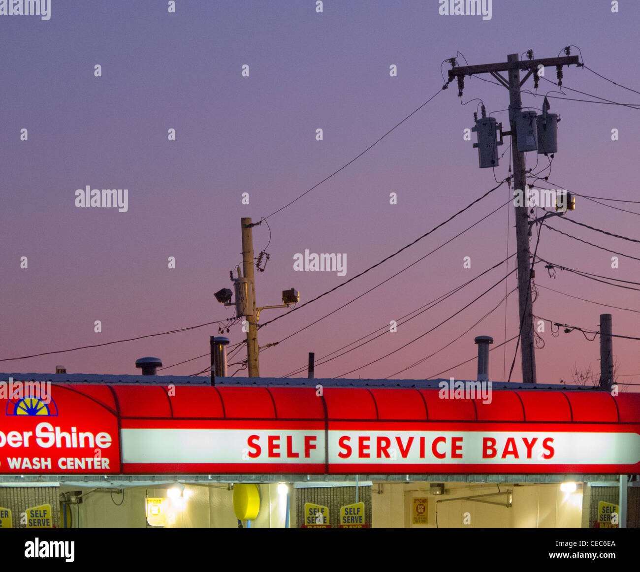 super shine self service bays Stock Photo - Alamy