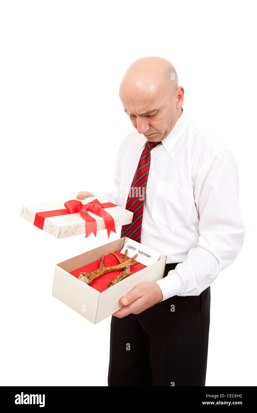 husband receive antlers in gift Stock Photo - Alamy