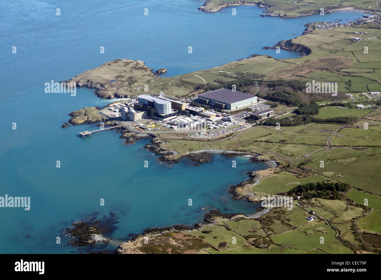aerial view of Wylfa Nuclear Power Station Stock Photo - Alamy