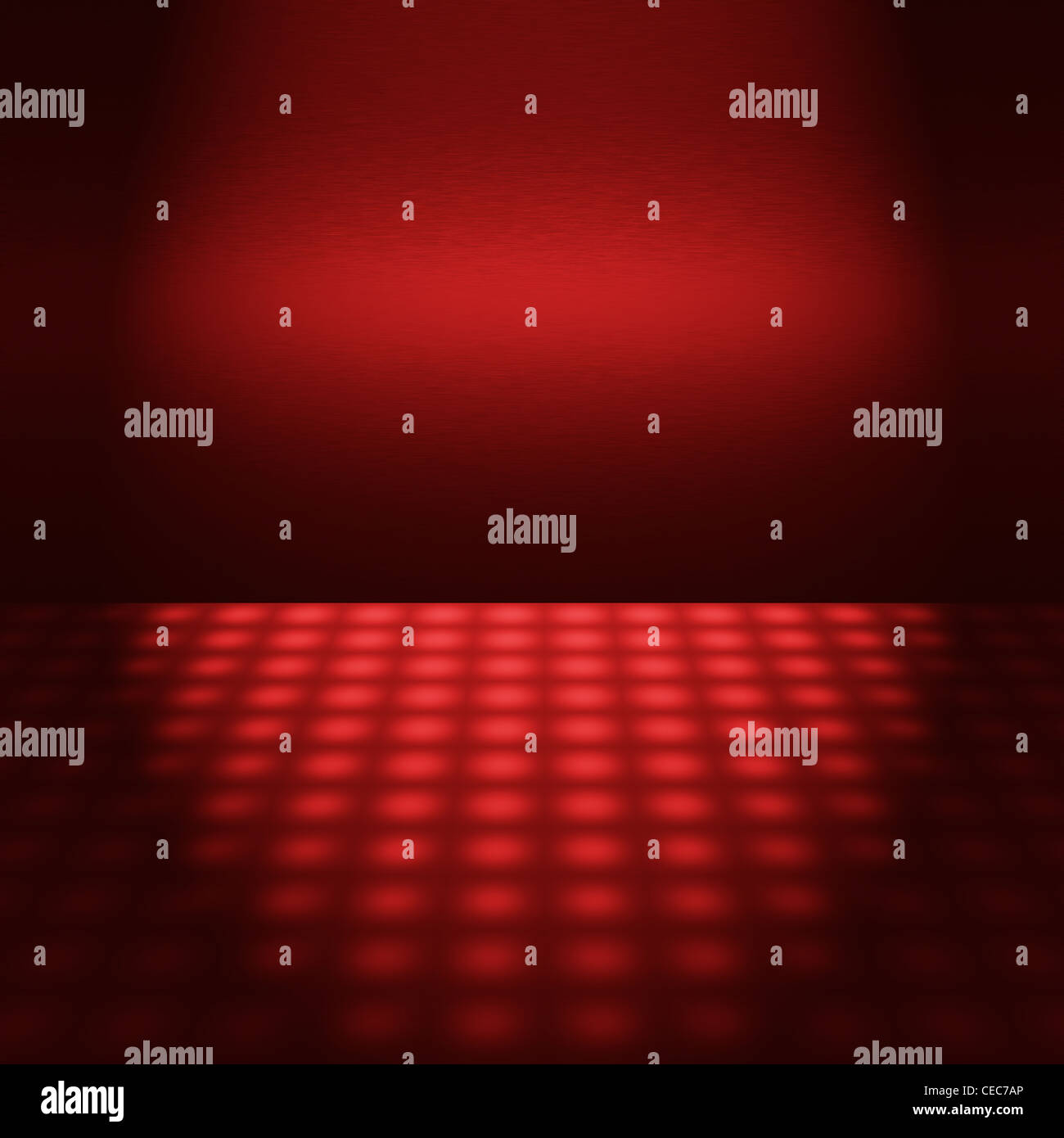 empty red disco scene with beam of light - to insert text or design ...