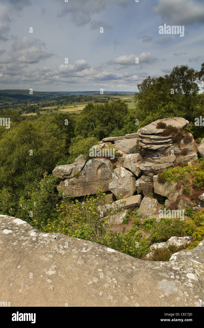Brimham Rocks formations in the Yorkshire Dales, North Yorskire, UK ...