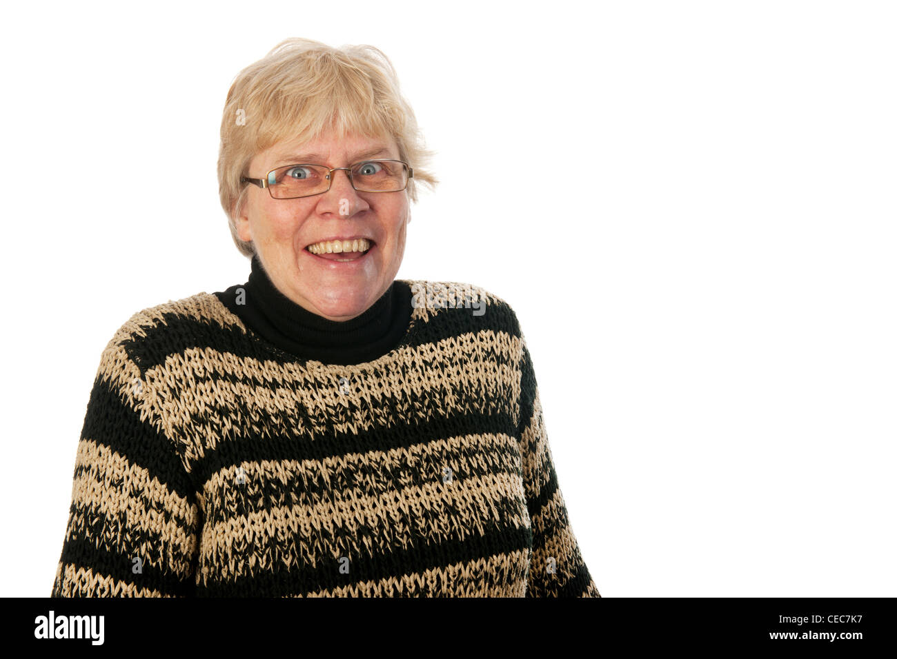 Happy smiling and laughing middle aged woman Stock Photo - Alamy