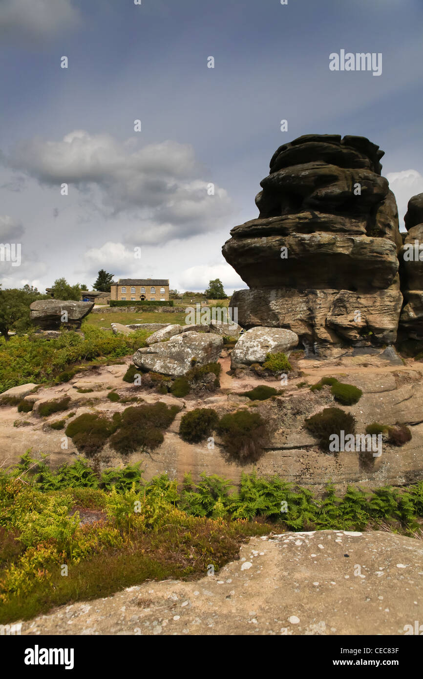Brimham Rocks formations in the Yorkshire Dales, North Yorskire, UK ...