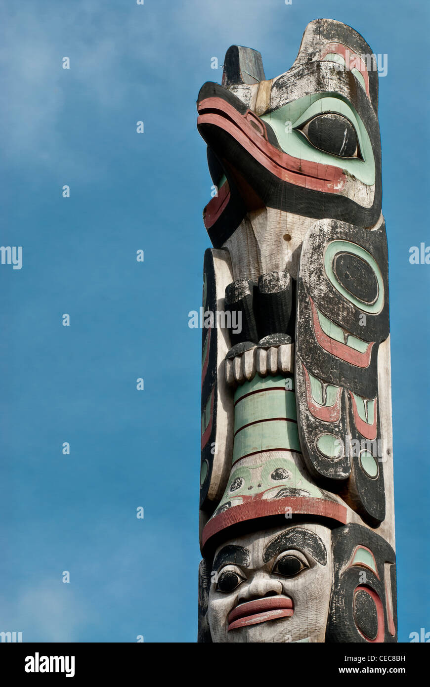 A totem pole in Sitka Alaska Stock Photo - Alamy