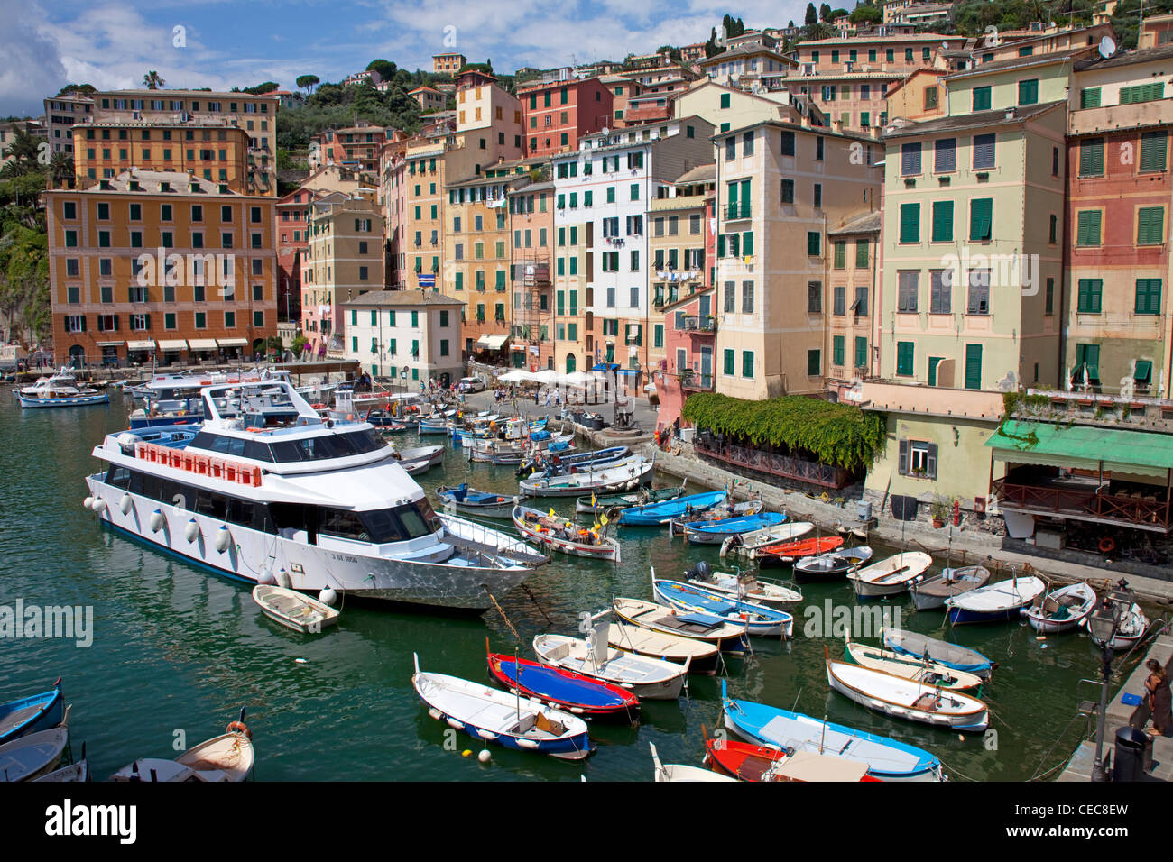 Fishing harbour of Camogli, fishing village at province Genua, Liguria ... Fishing harbour of Camogli, fishing village at province Genua, Liguria ...