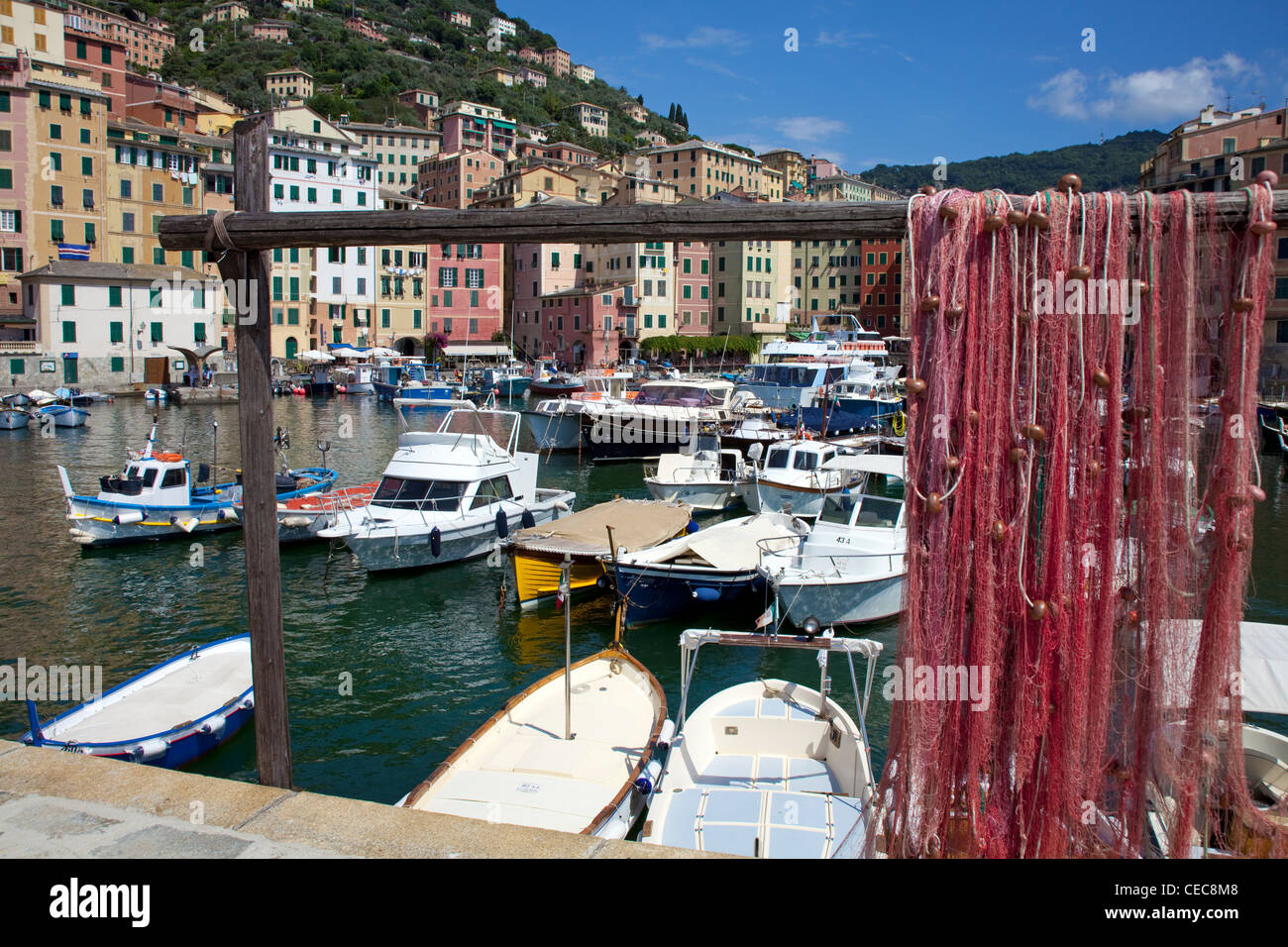 Fishing harbour of Camogli, fishing village at province Genua, Liguria ... Fishing harbour of Camogli, fishing village at province Genua, Liguria ...