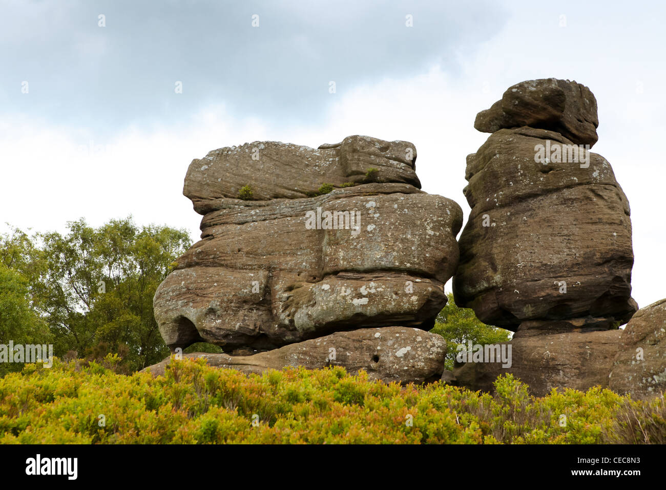 Brimham Rocks formations in the Yorkshire Dales, North Yorkshire, UK ...