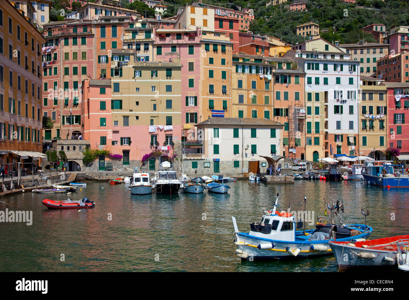 Fishing harbour of Camogli, fishing village at province Genua, Liguria ... Fishing harbour of Camogli, fishing village at province Genua, Liguria ...