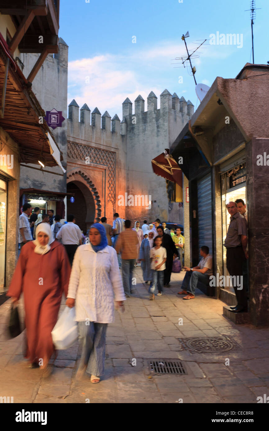 Morocco, Fes, Medina (Old Town), Bab Sammarine Gate Stock Photo - Alamy