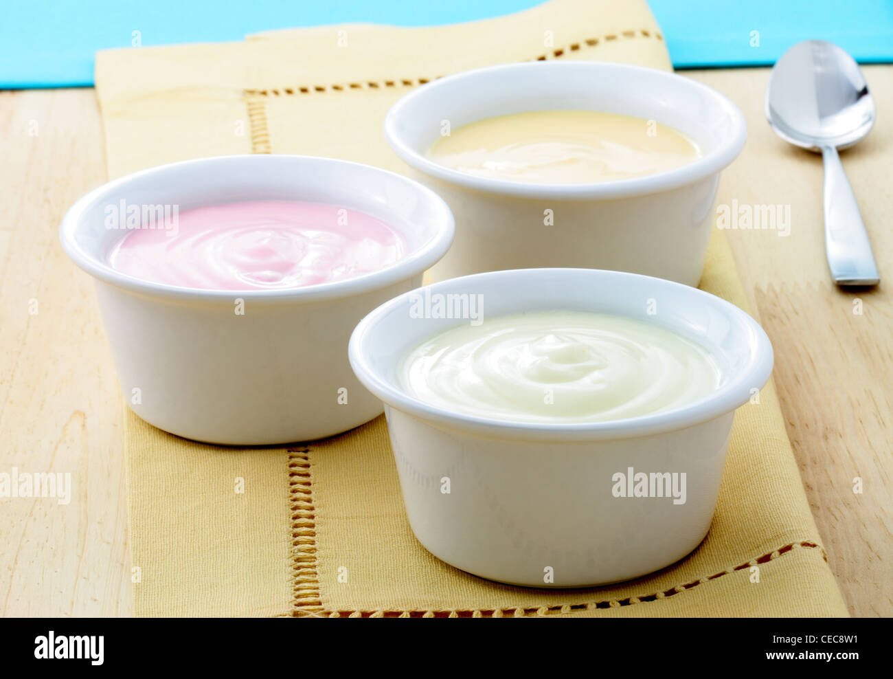 fresh and delicious creamy yogurt, healthy smooth snack Stock Photo - Alamy