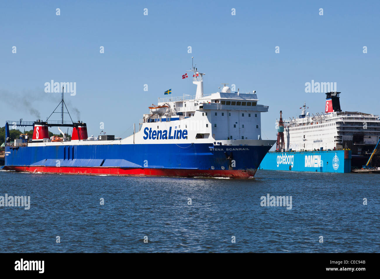 The port of Gothenburg with Stena Line ship Stock Photo - Alamy