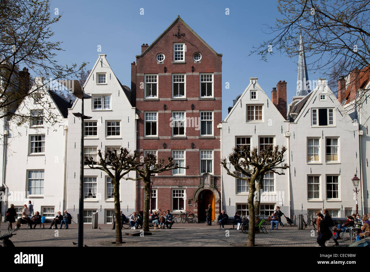 Spui Square, Begijnhof Béguinage, Amsterdam, Netherlands, Europe Stock ...