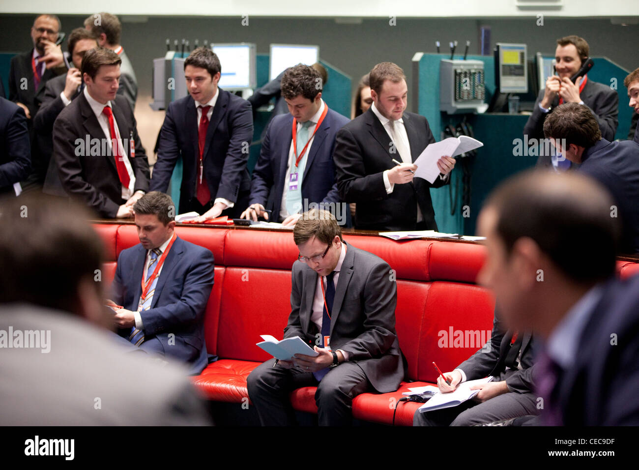 Traders in the Ring, at London Metal Exchange, Leadenhall Street, City ...