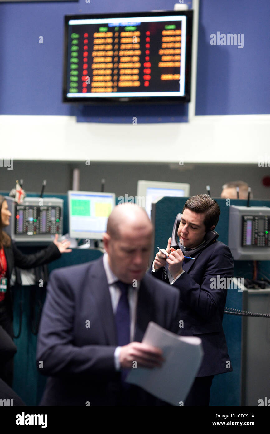 Traders in the Ring, at London Metal Exchange, Leadenhall Street, City ...