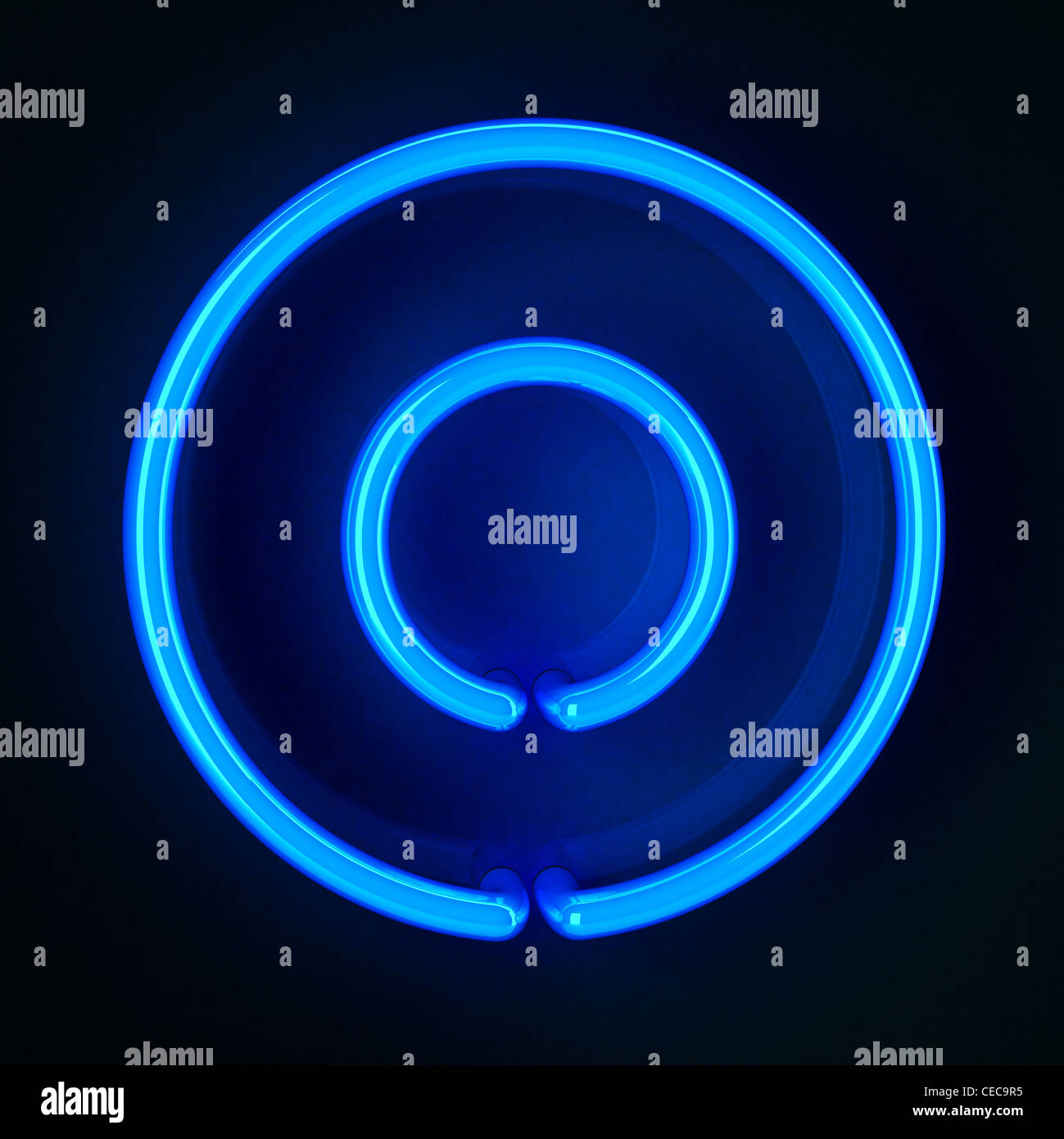 Highly detailed neon sign showing a zero Stock Photo - Alamy