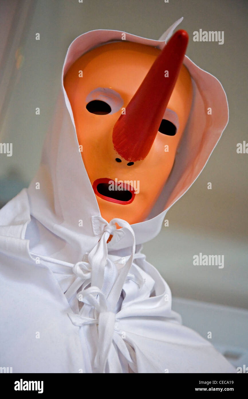 Carnival de la Laetare mask of Blancs-Moussis at Stavelot, Ardennes ...