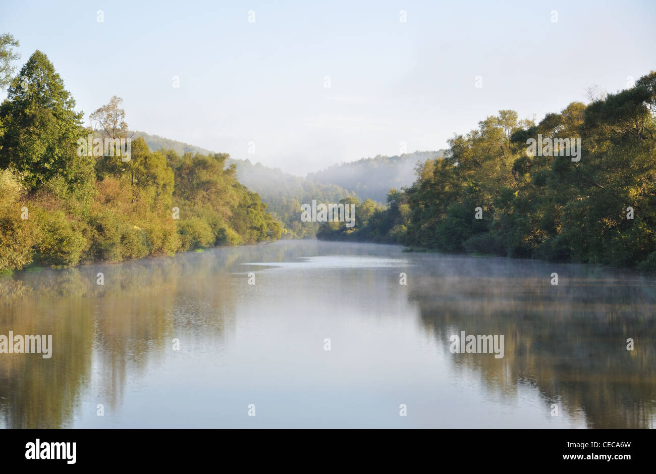 Landscape with river Stock Photo - Alamy