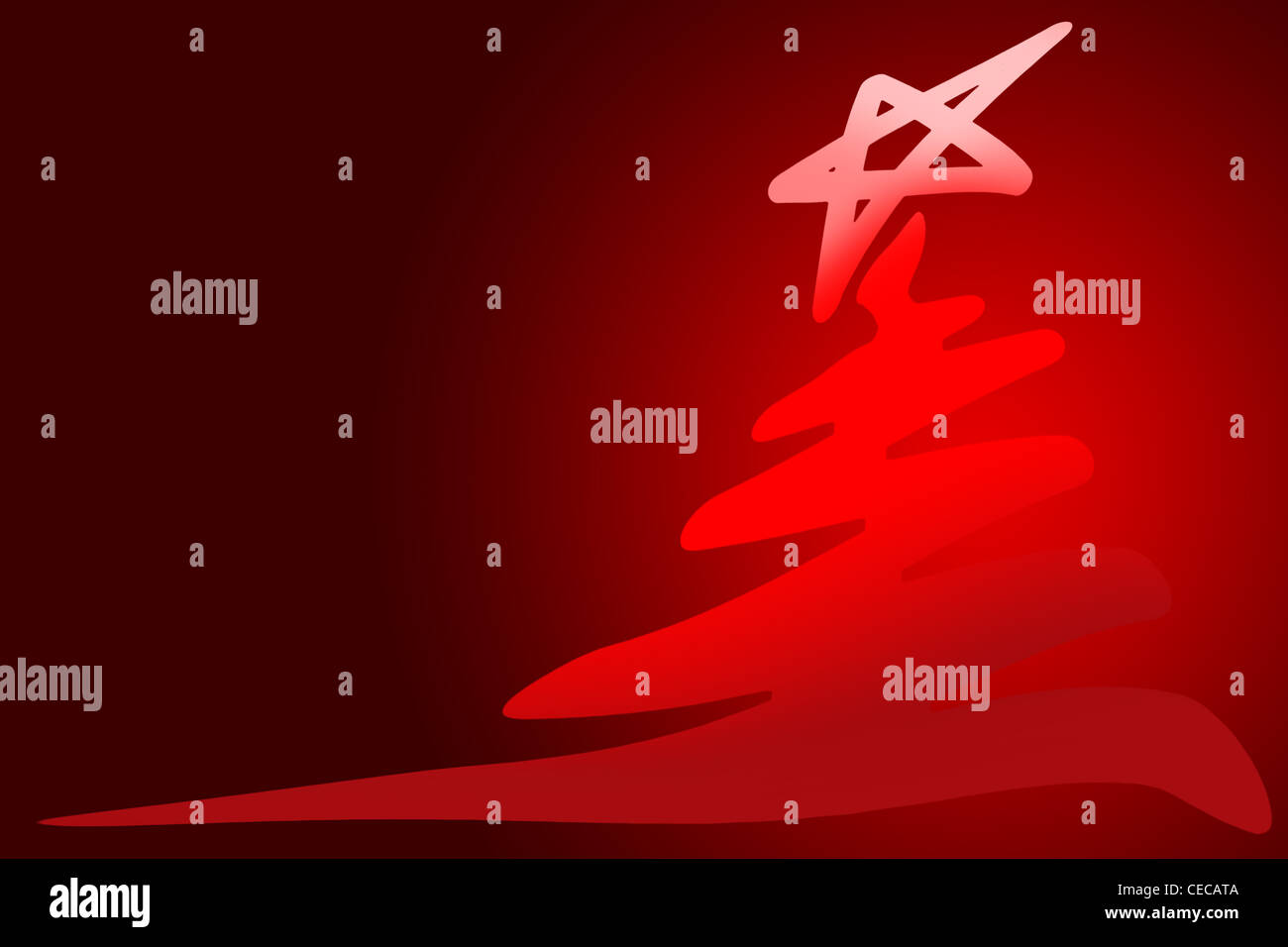 Abstract Christmas tree with space for your own text Stock Photo - Alamy