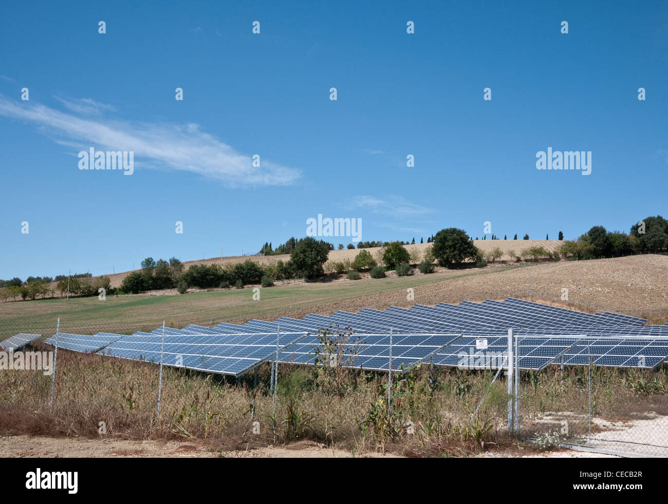 Solar farm in Le Marche Italy Stock Photo - Alamy