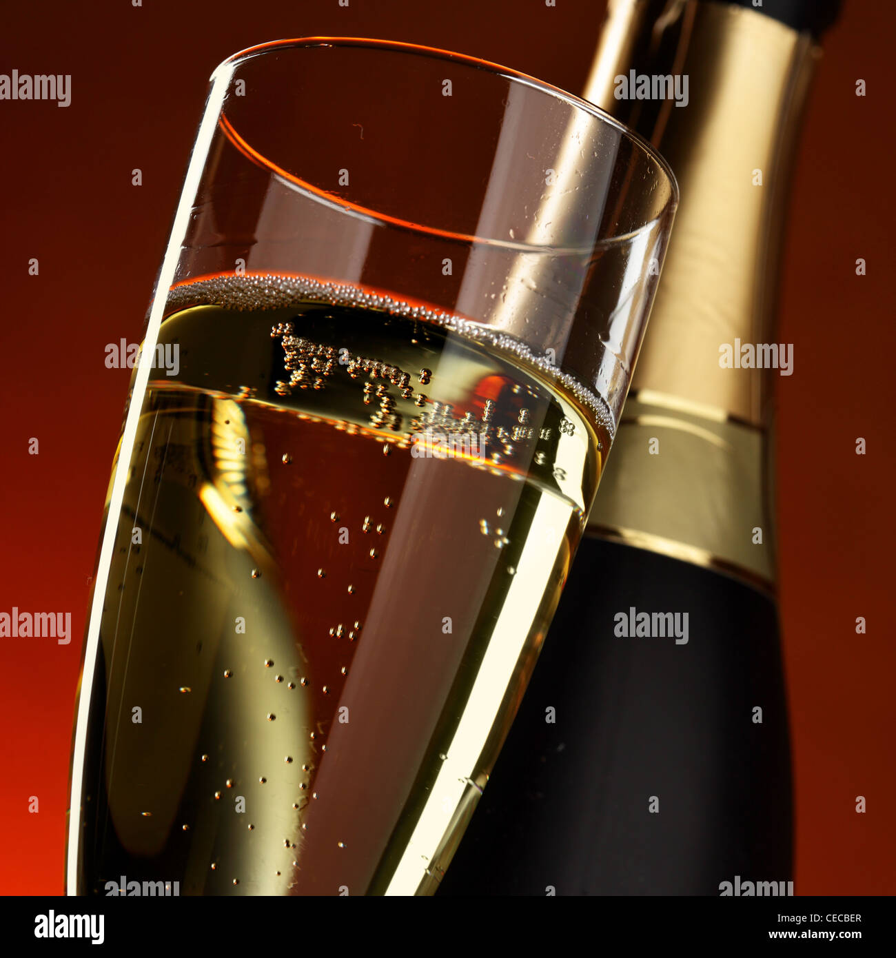 Champagne bottle and glass hi-res stock photography and images - Alamy