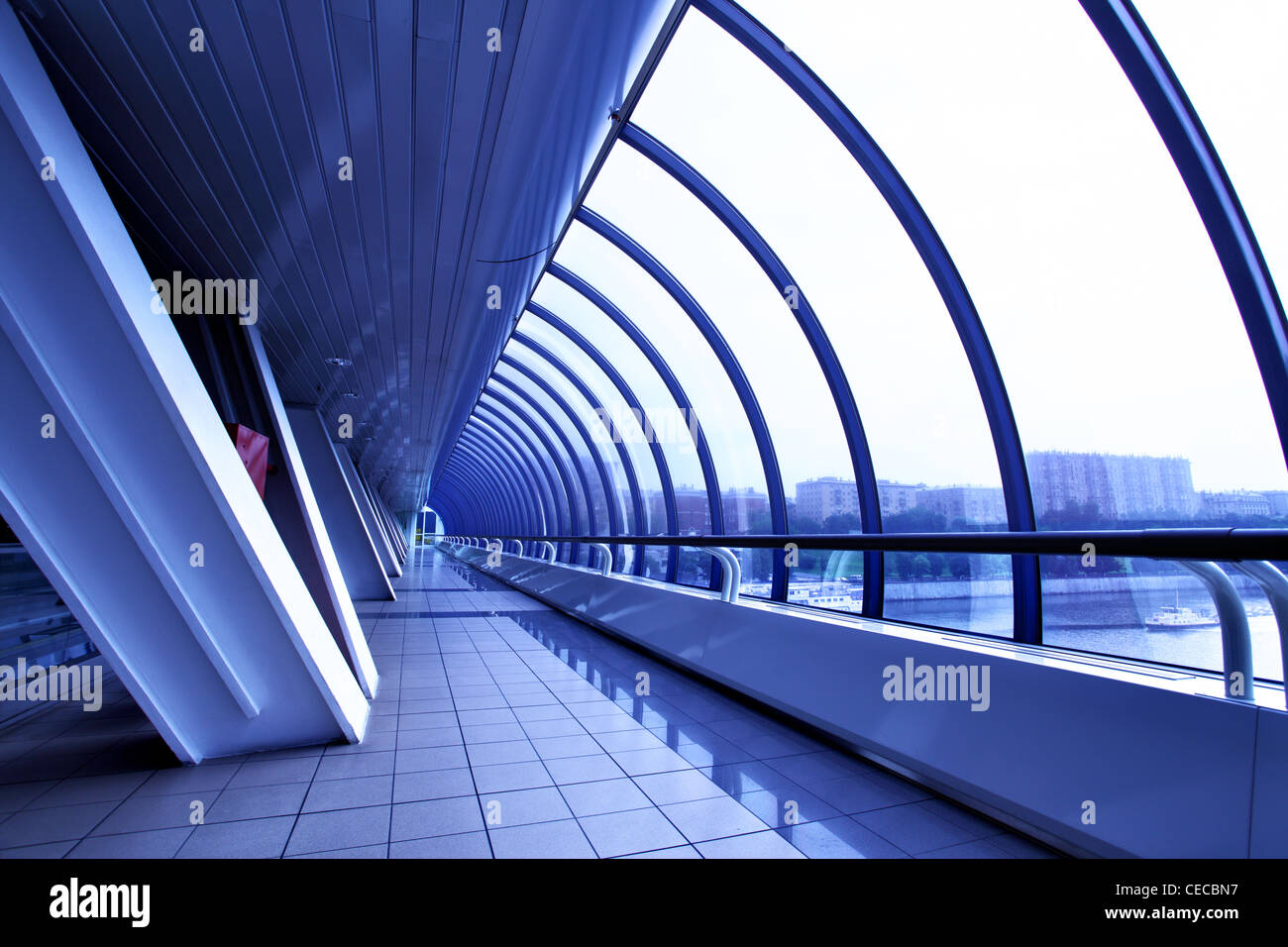 Perspective of the corridor at business centre Stock Photo - Alamy