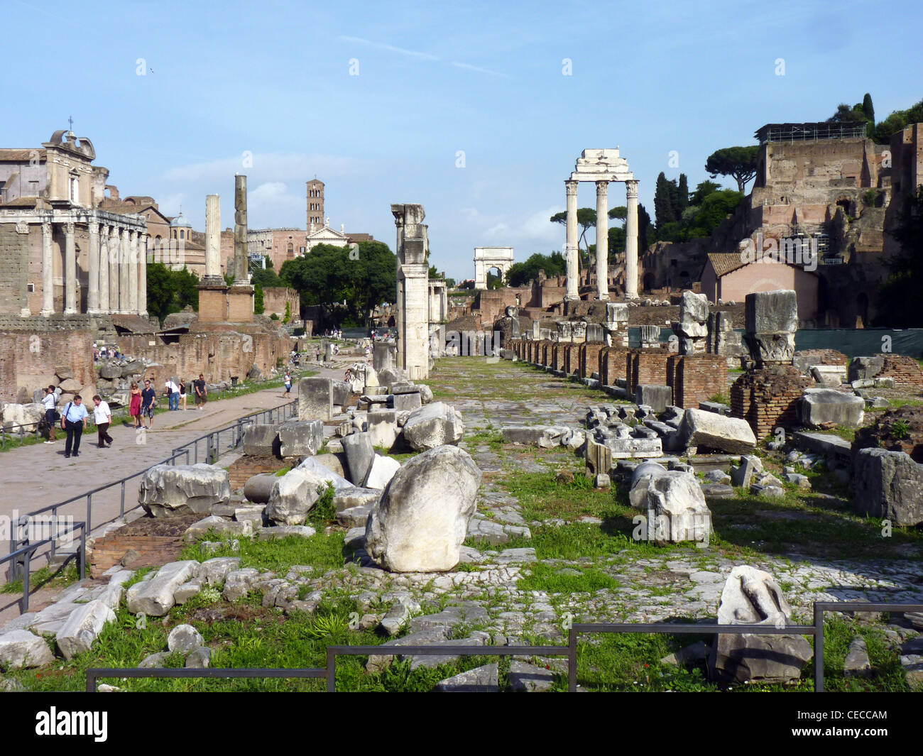 Temple of Castor and Pollux in the ruins of the ancient roman forum ...