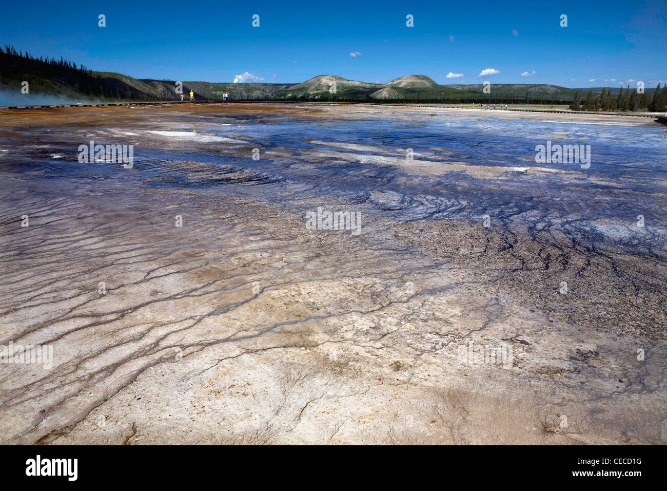 USA, Yellowstone National Park, Montana, Midway Geyser Basin Stock ...