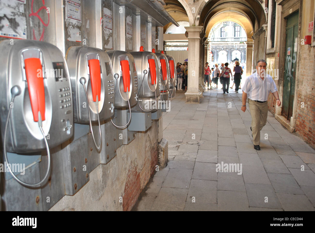 Payphones in Venice, Italy Stock Photo - Alamy