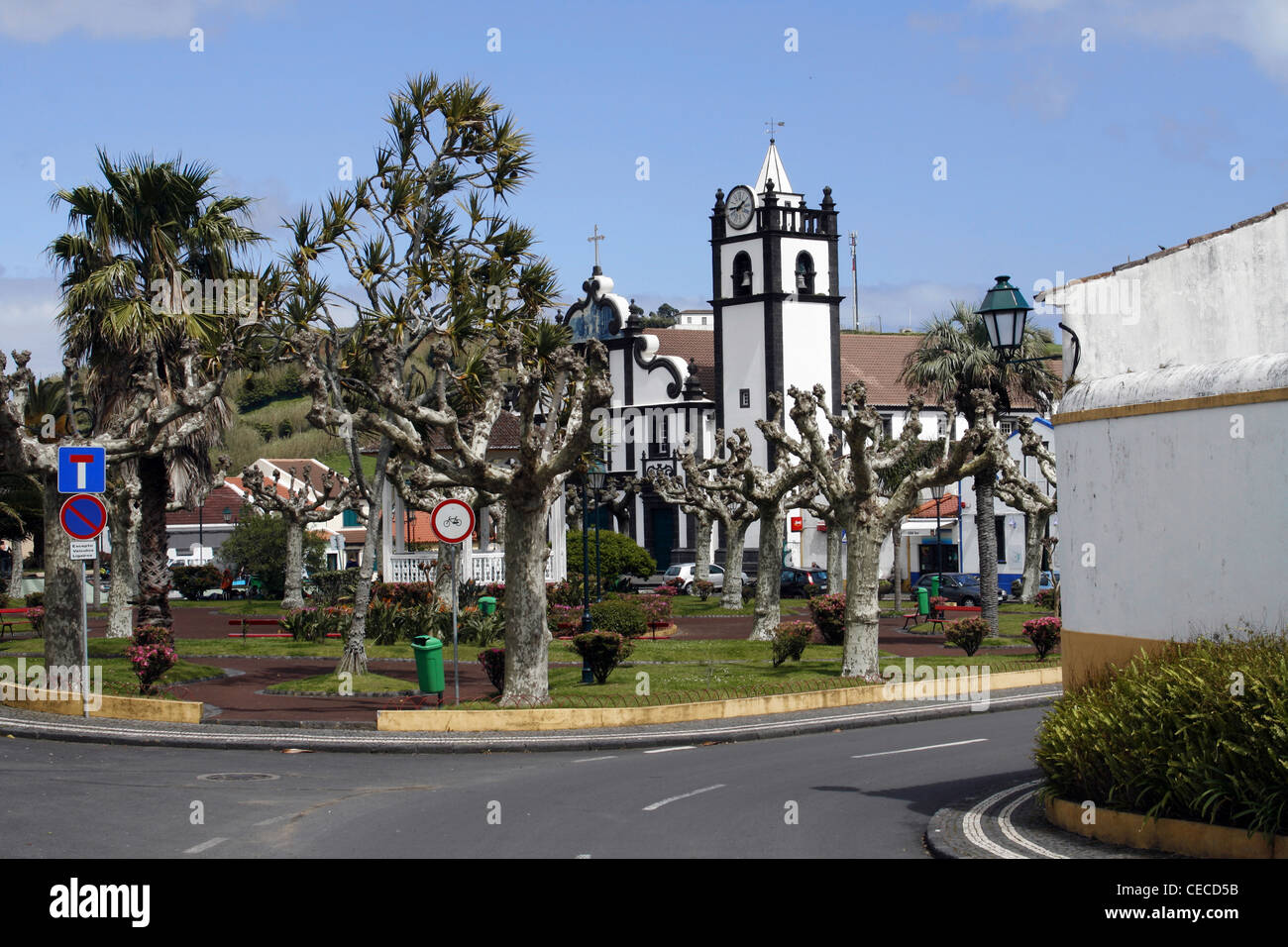 Azores San Miguel Island Portugal Capelas town center Stock Photo ...