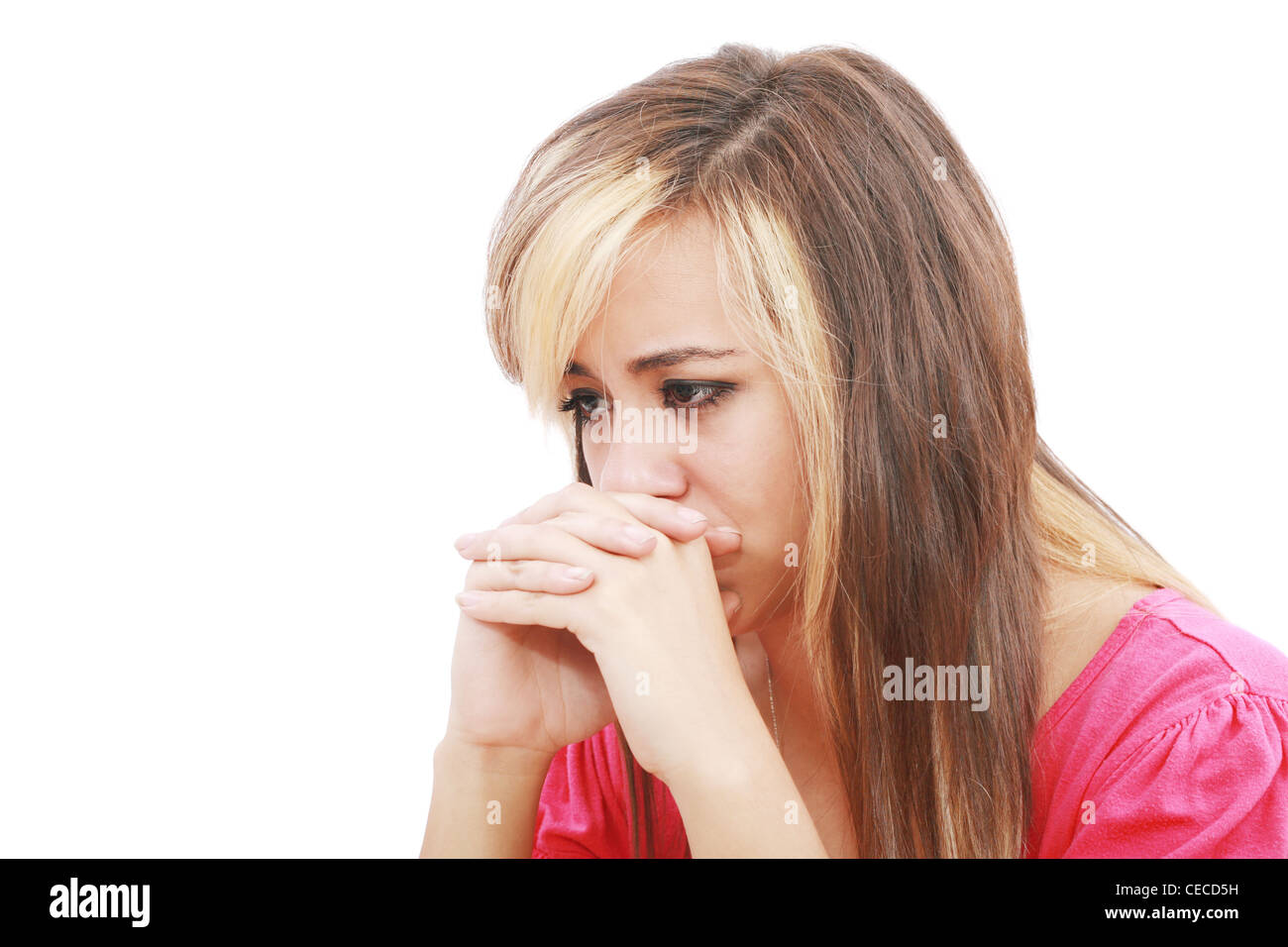 Young beautiful woman in depression Stock Photo - Alamy