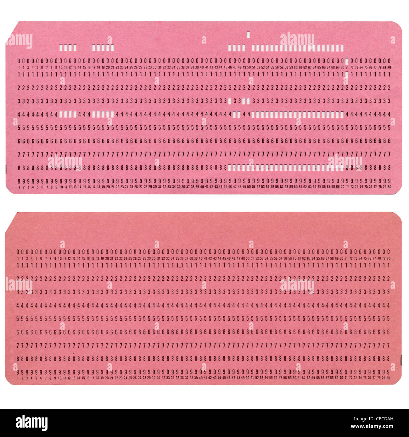 Vintage punched card for computer data storage Stock Photo - Alamy