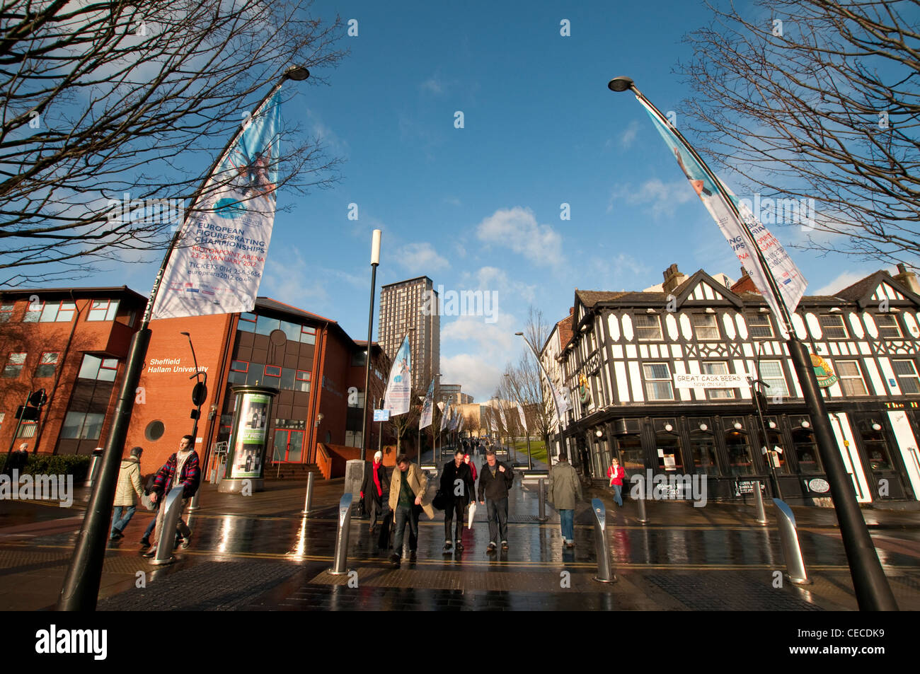 Looking up Howard Street from the A61 Sheffield City Centre, South ...