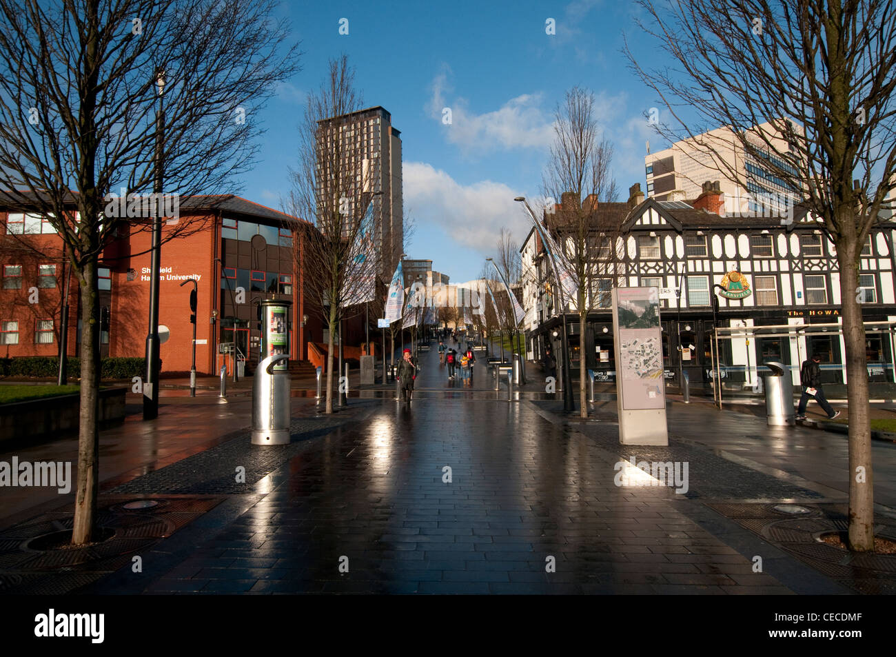 Looking up Howard Street from the A61 Sheffield City Centre, South ...