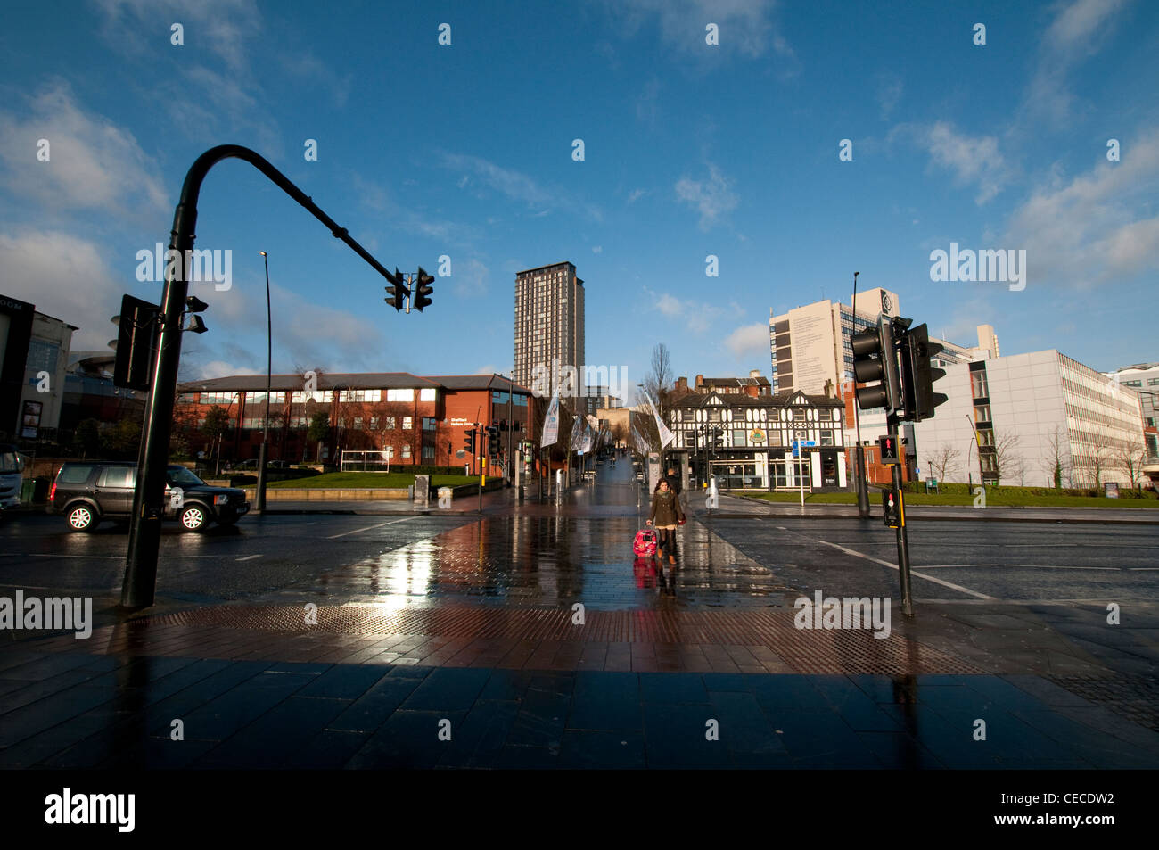 Looking up Howard Street from the A61 Sheffield City Centre, South ...