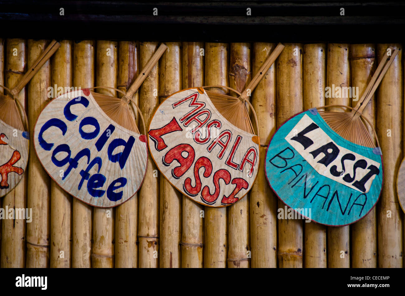 Drink menu at a Nepali restaurant Stock Photo - Alamy